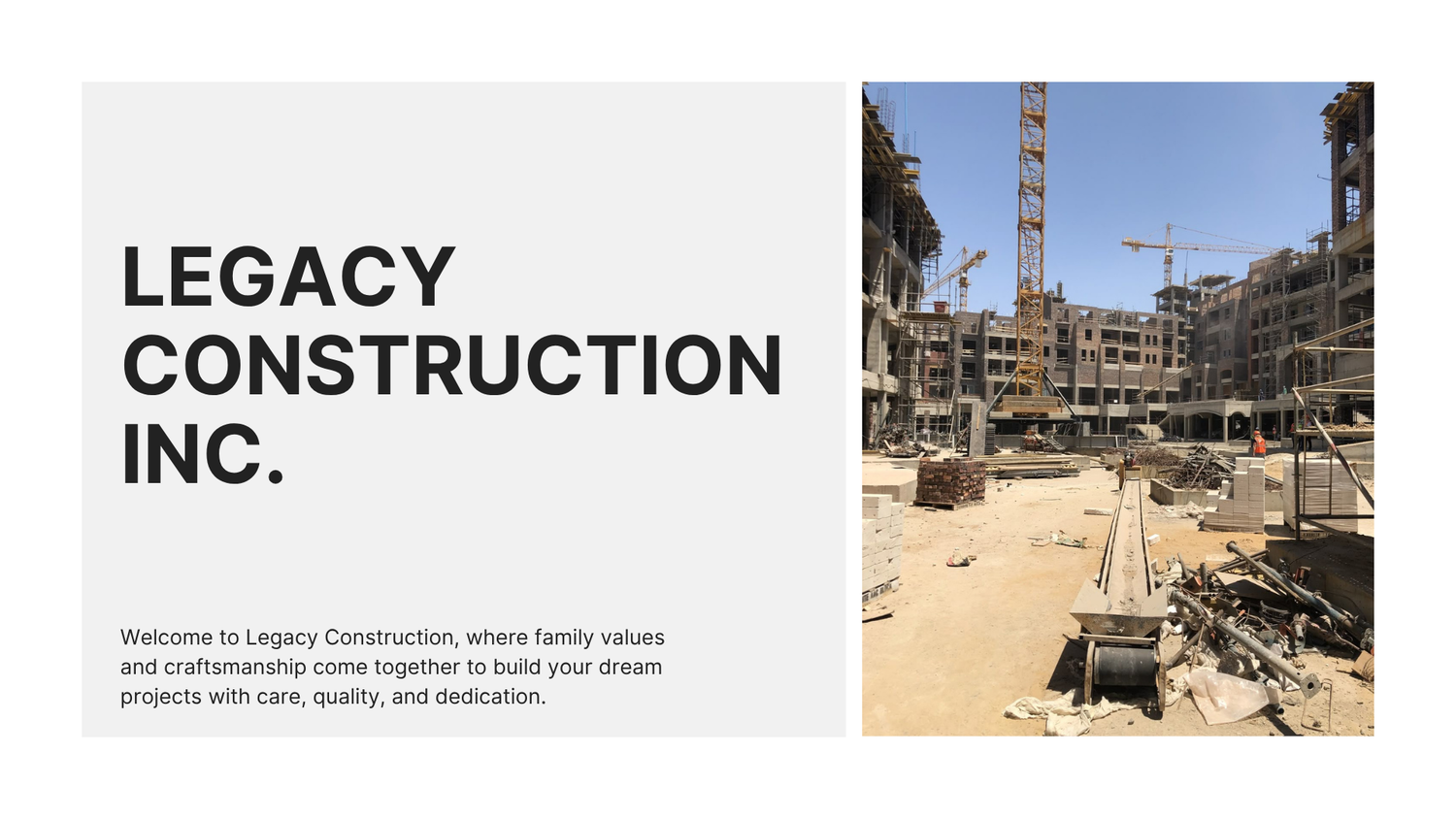 Legacy Construction INC – Legacy Construction Inc